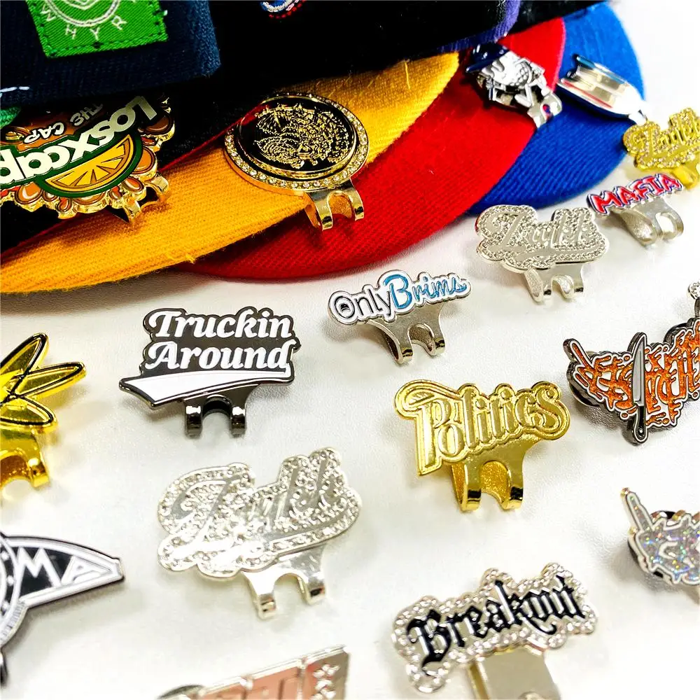Hat Brim Clips - Glitter Golf Metal Hat Clip Personalized