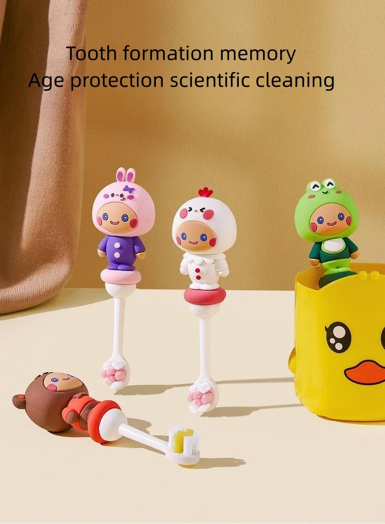 Wholesale Cartoon Cute Little Toothbrushes Soft Wool Silicone Baby ...