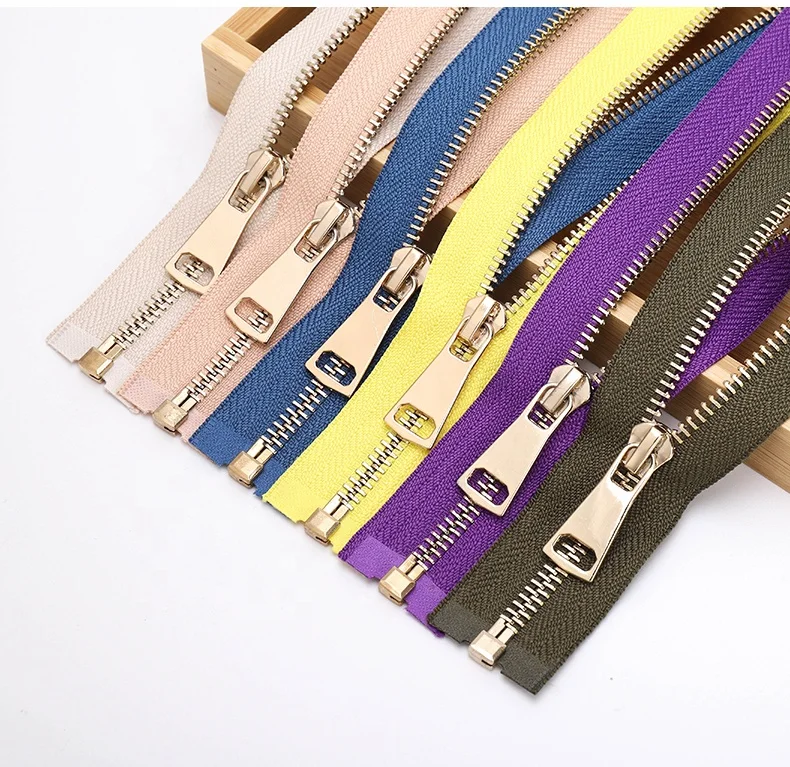 Custom Jacket Zippers Fermeture Eclair Open End Silver Gold Gunmetal ...