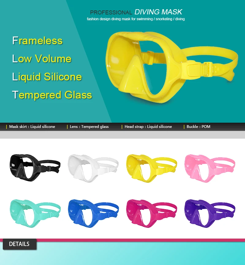 Aloma Professional Frameless Single Lens Silicone Material Spearfishing ...