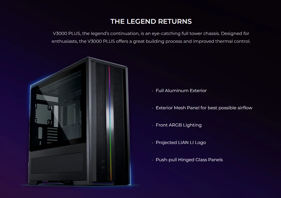 Lian Li V3000 Dual System Chassis - Ideal for Gaming Pcs