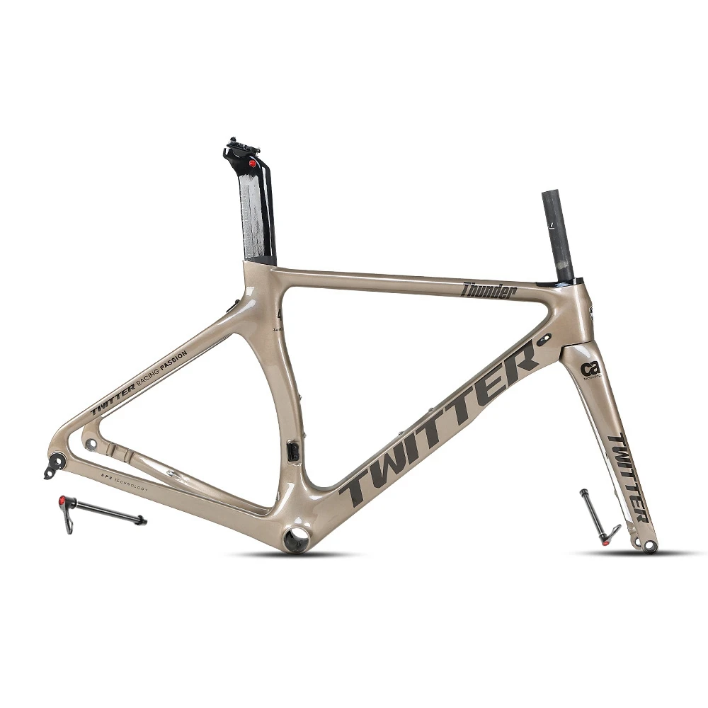 Twitter Thunder 700c Size Bicycle Frame Carbon Fiber Road Bike Frame Disk Brake