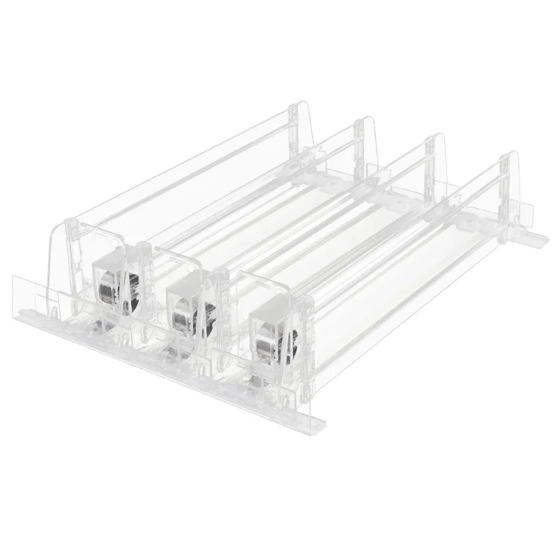 Custom Clear Supermarket Can Shelf Pushers System Liquid Bottle ...