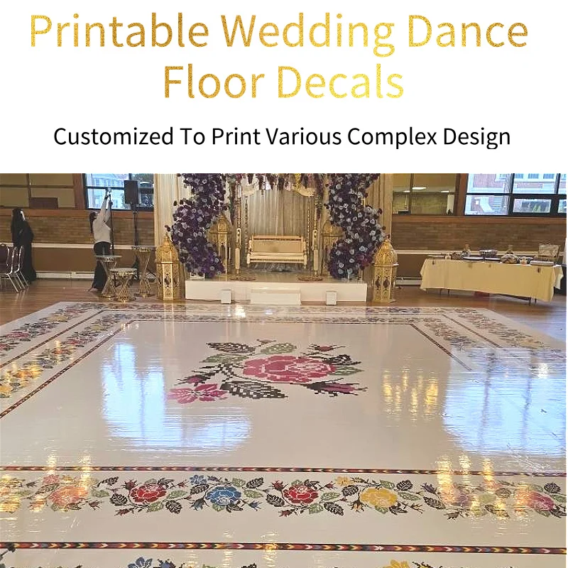 Custom Wedding Dance Floor Decal Elegant Personalized Reception Sticker ...