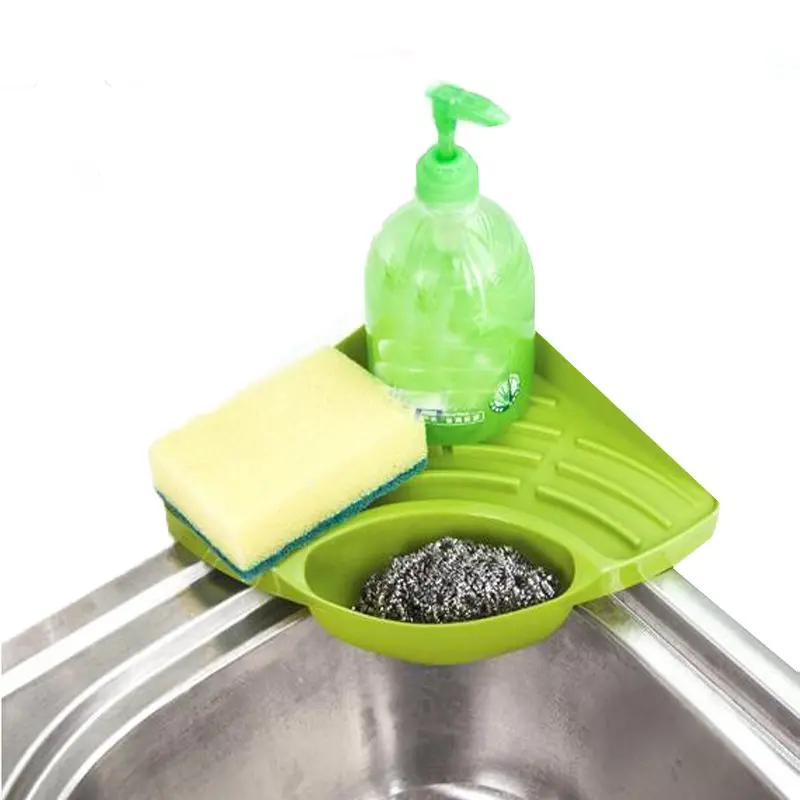 Kitchen Sink Corner Sucker Type Triangle Shelf Storage Rack Sponge ...