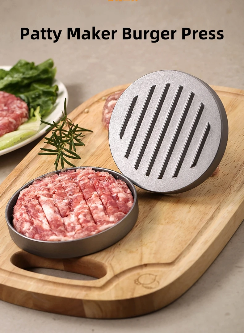 Modern Aluminum BBQ Utensils Non-Stick Coating Burger Machine Smash ...