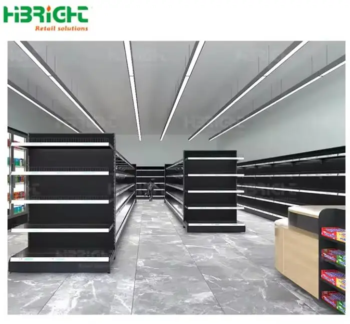 Customized Steel Frame Display Racks for Supermarkets