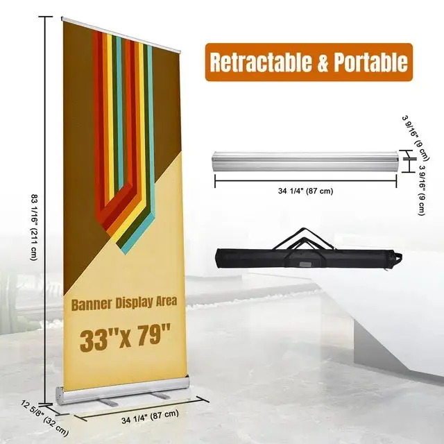 Aluminium Roll up Horizontal Hanging Banner Stand Aluminium Banner ...