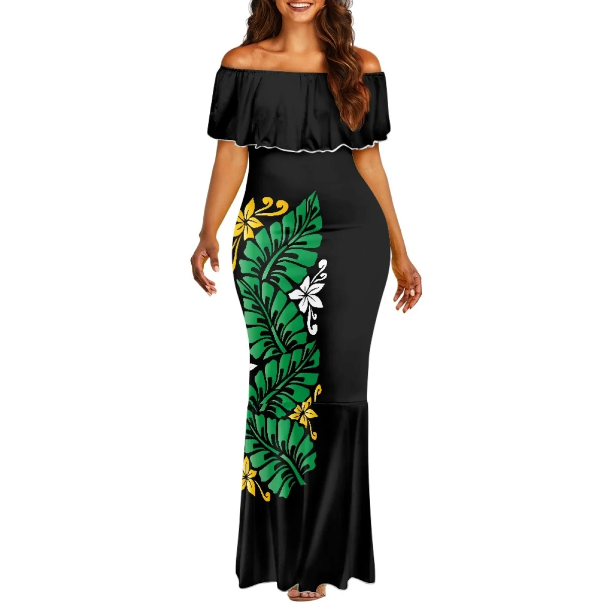 New Design Custom Polynesian Samoan Tribal Design Mermaid Dress Plus ...