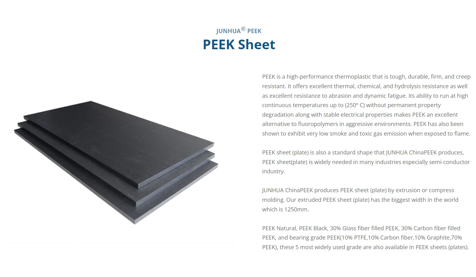 Chinapeek PEEK5600G Virgin Sheet - High Performance Material