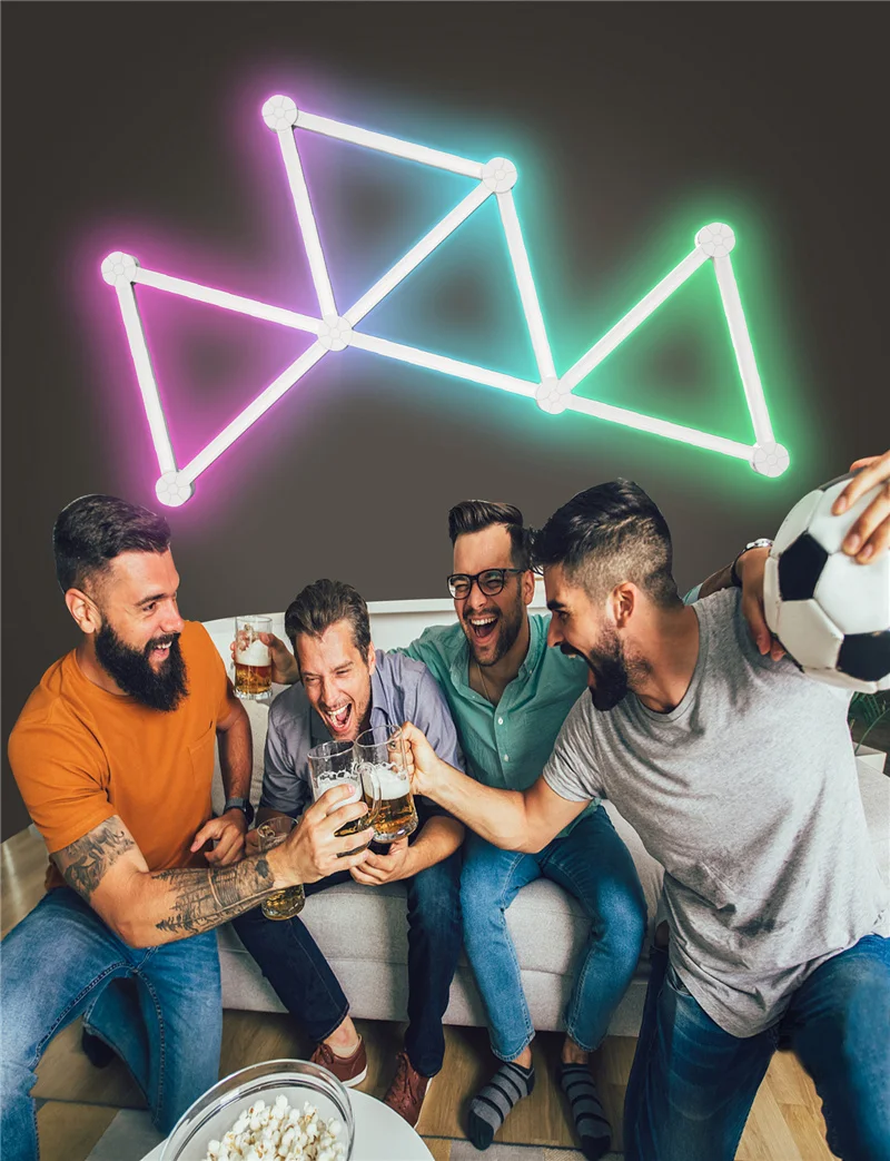 App Control Glide Led Wall Lamp Music Sync Wifi Tv Back Lights Smart ...