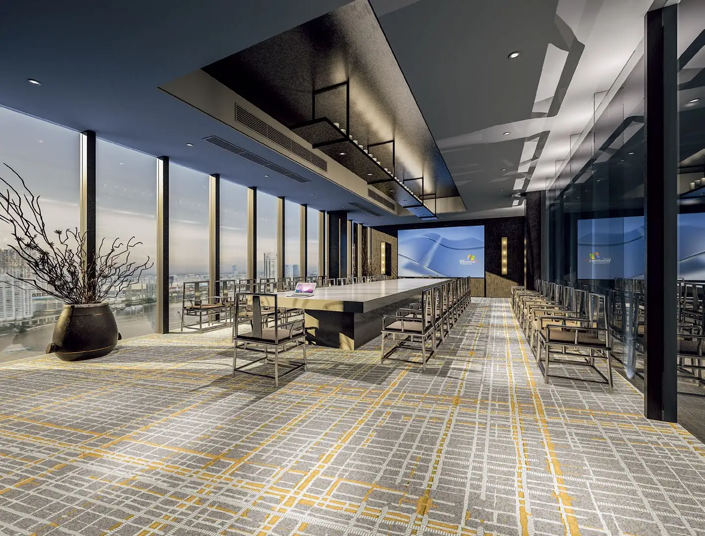 Walton Hotel Lobby 3D Printed Carpet - Dirt Resistant