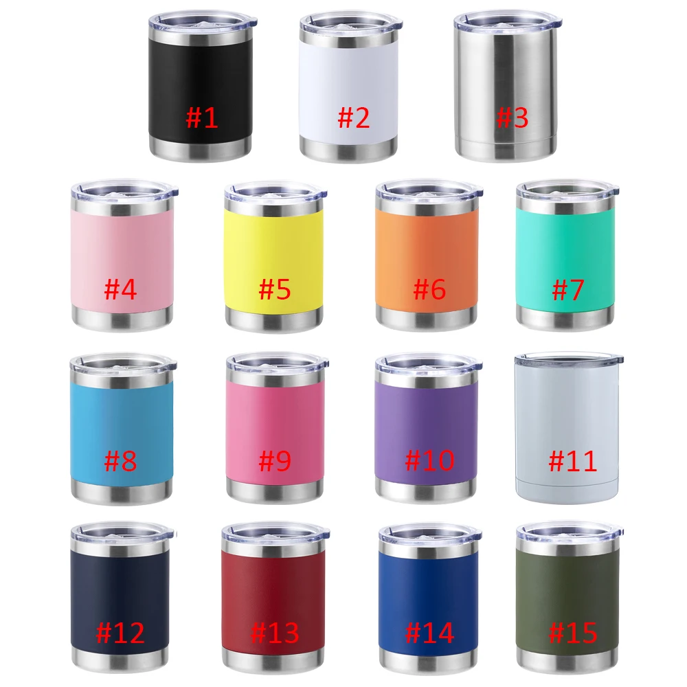 Custom LOGO Double Wall Vacuum Insulated 12oz Stainless Steel Stemless ...