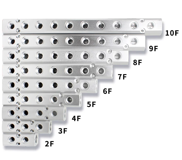 Large Flow Aluminum Air Manifolds Row Straight Through Multi-pipeline ...
