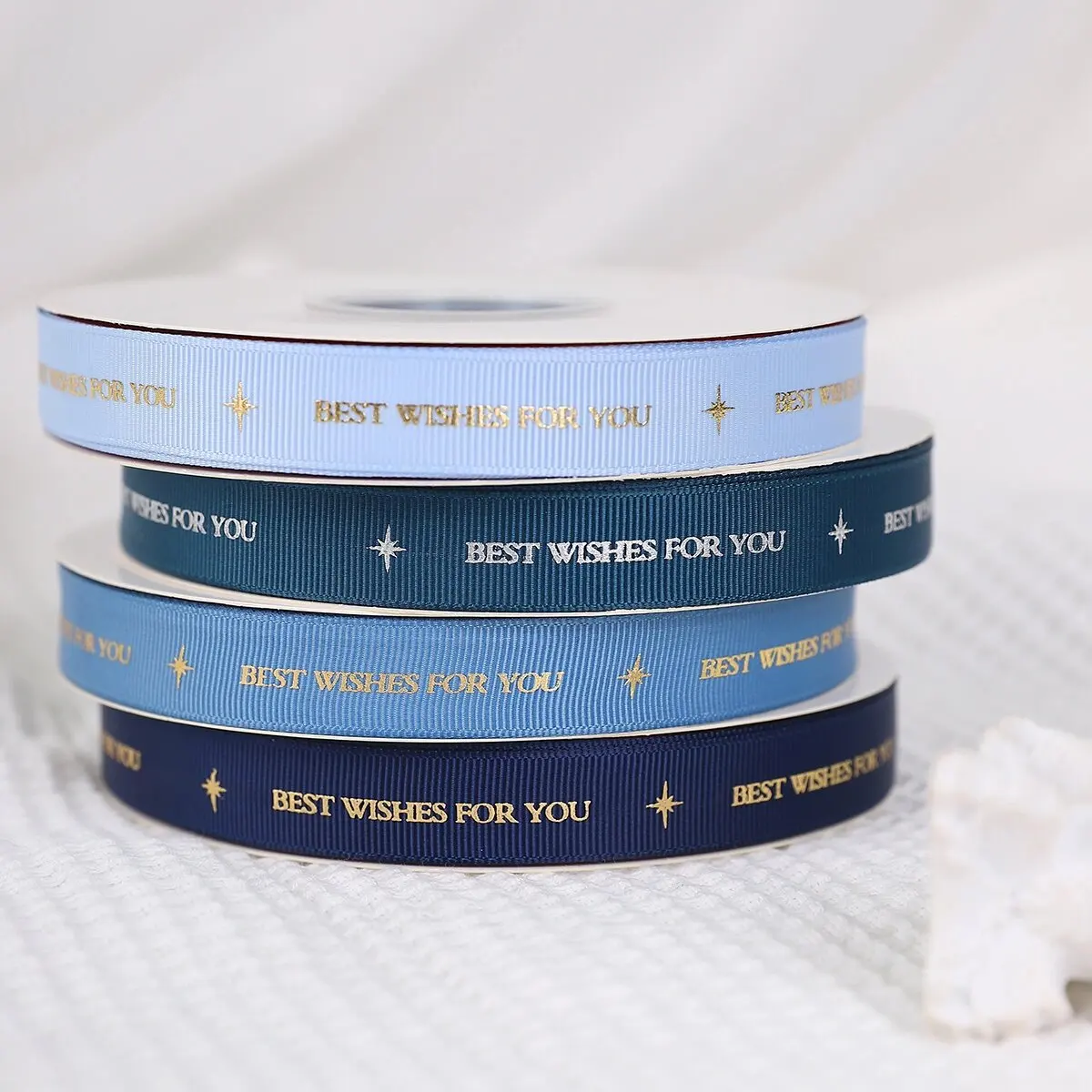 Customised Ribbon Custom Printed Logo Wedding Decoration Gold Logo ...