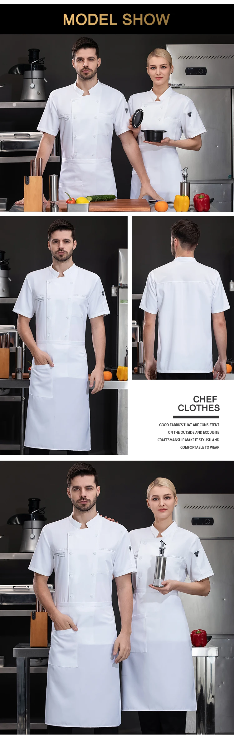 Custom Restaurant Waiter Uniforms - All-Season Chef Jackets