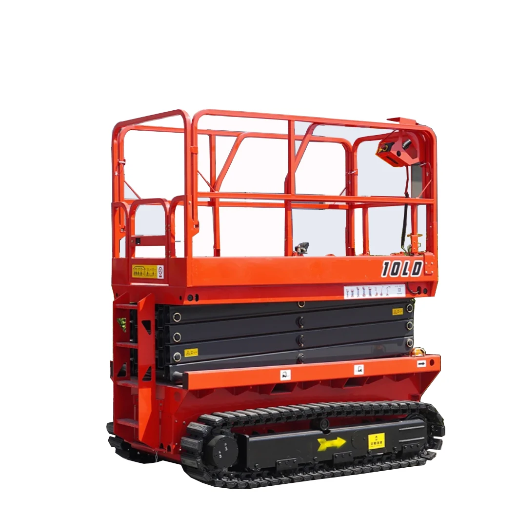 Track scissor lift 230v Electric Track Crawler self propelled truck ...