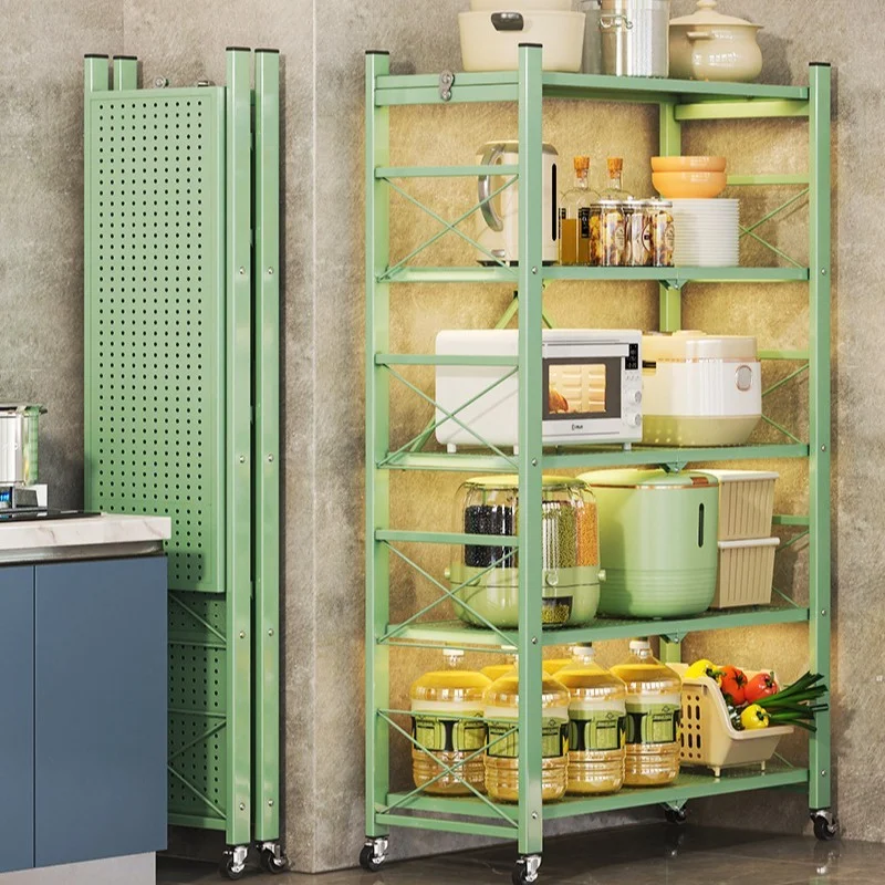 Simple Modern Rectangular Shelves Black Foldable Shelving 5-Tier ...