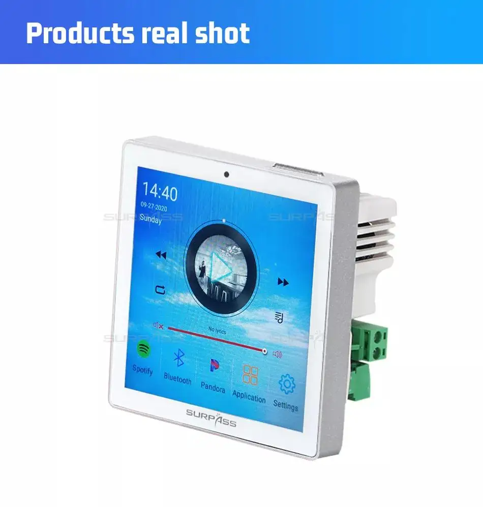 Background Music Android Touch Screen Panel Wifi Wall Amplifier With 15 ...