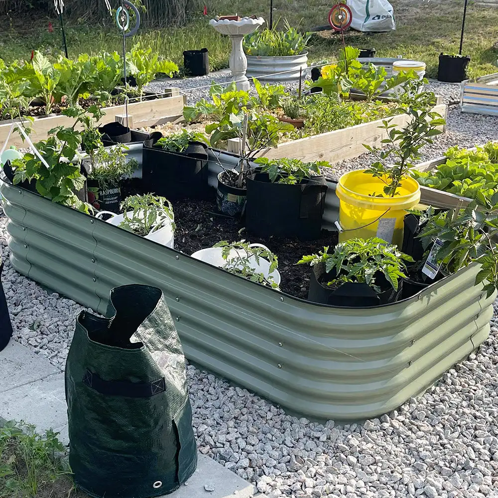 Hot Sale 17'' Tall 8ft.l X 2ft.w Metal Modular Corrugated Reseda Green ...