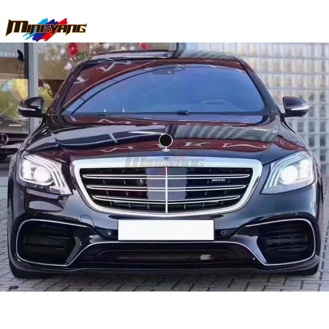 S63 Facelift W222 Upgrade Bodykit Front Bumper Side Skirt Rear Bumper ...