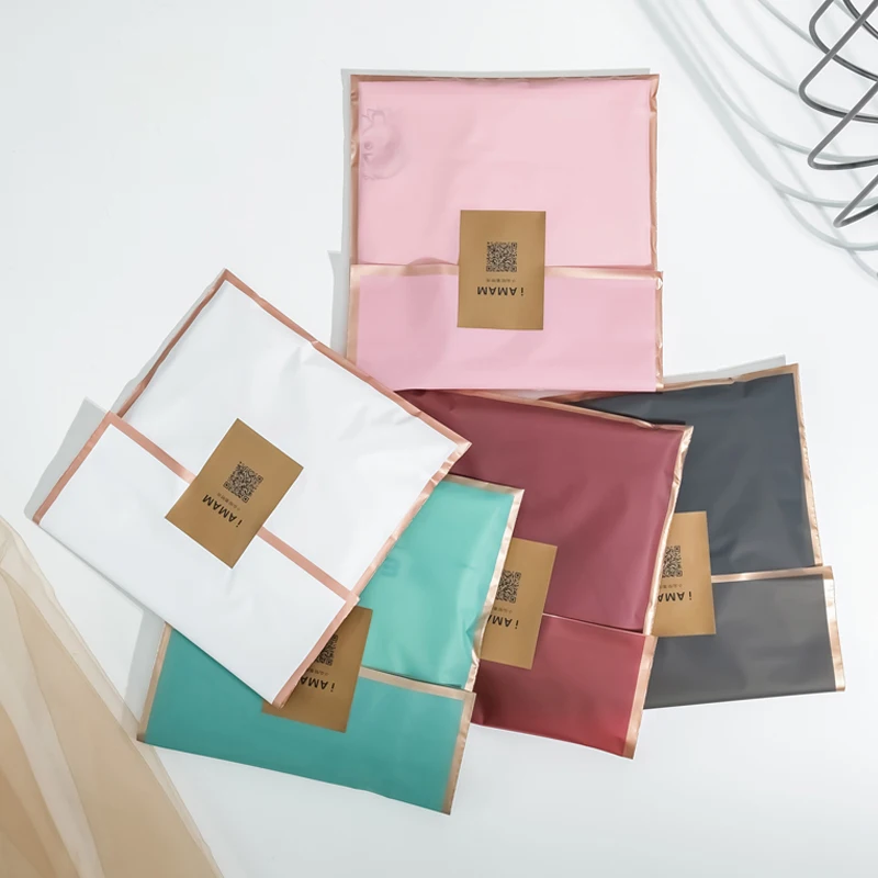 Logo Eco Friendly Clear Garment Packaging Bag Bags With Sticker Print ...