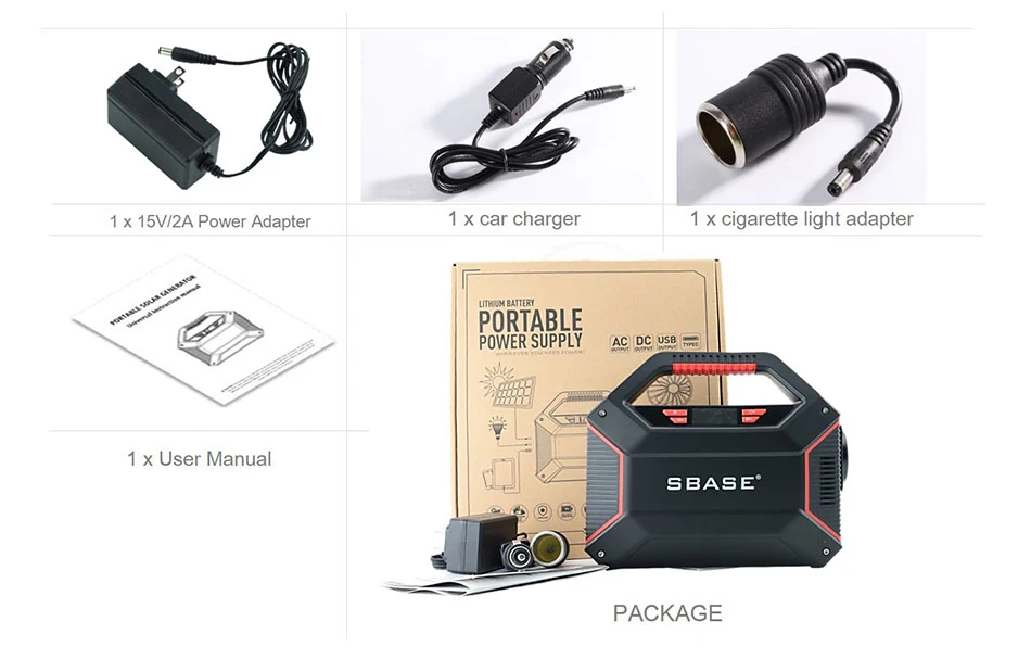 Solar Portable Generator S365 Ac Output 100w 42000mah 155wh Miniature ...