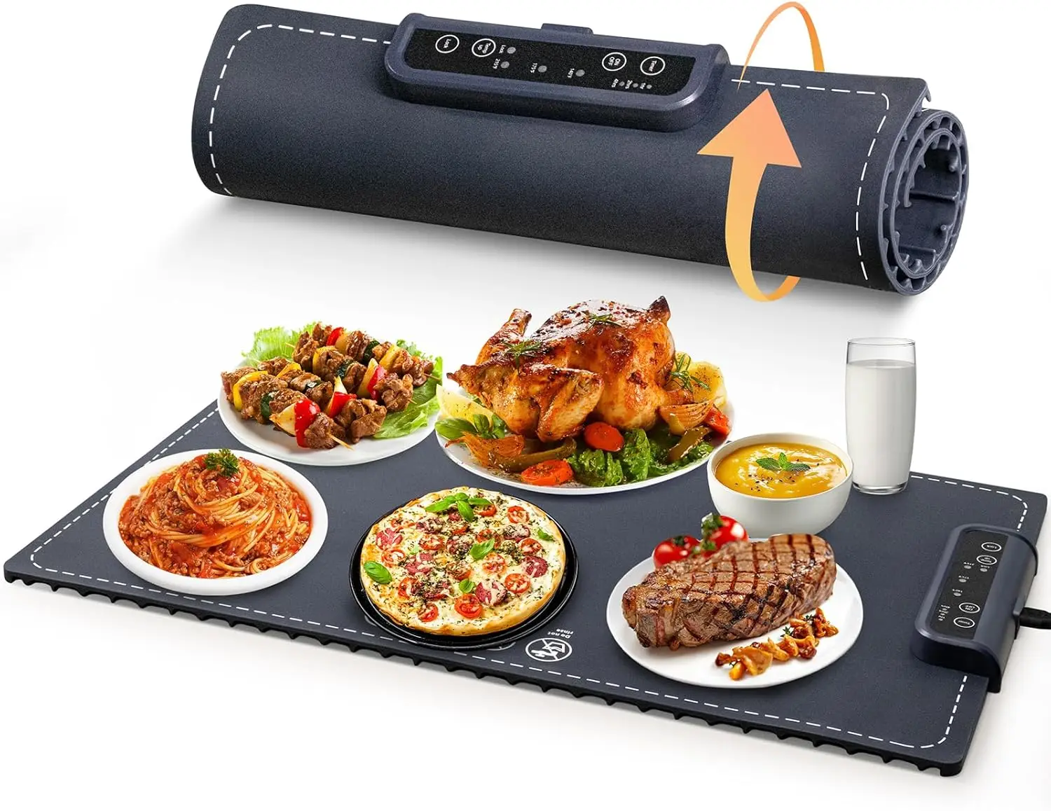 Foldable Silicon Food Warming Tray Electric Flexible Food Warmer Food ...