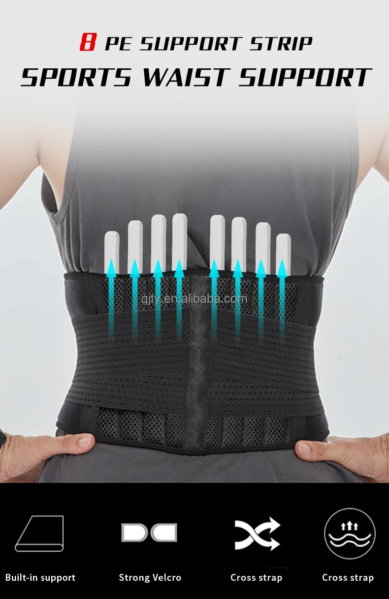 Professional Flexible Back Support Brace Spandex Nylon Material ...