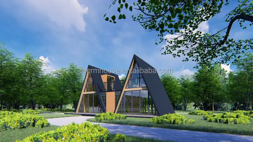 A Frame Triangle House - Modern Prefab Houses by Tagrm