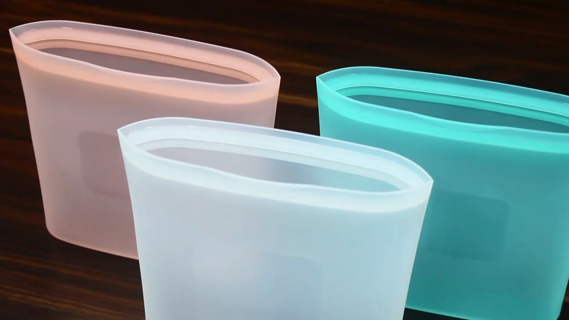 Reusable Food Grade Zip Shut Snack Container Silicone Zip Lock Bag ...