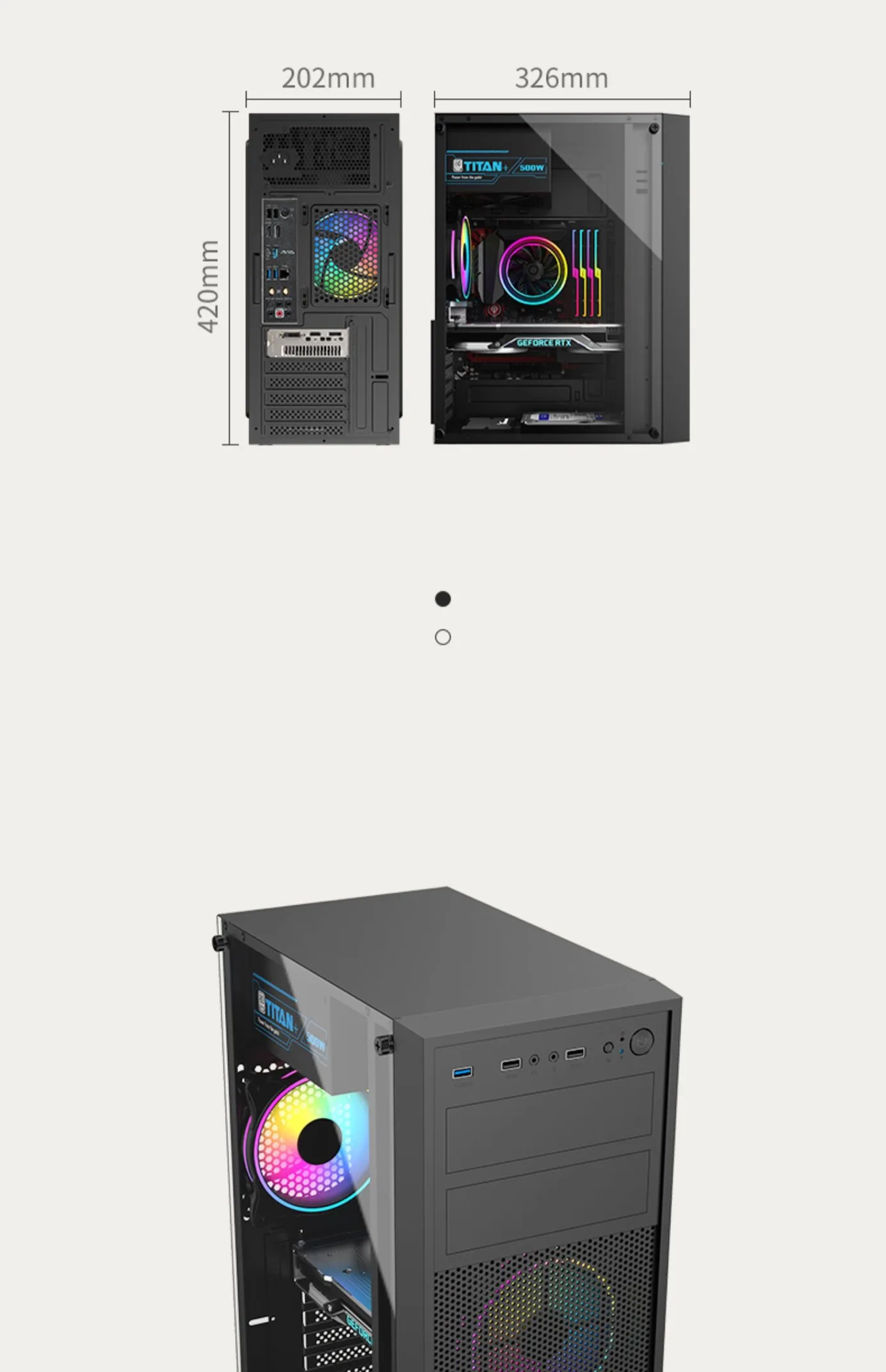 Pc Cabinet Gaming Atx Full Tower Gamer Desktop Computer Case Mini Pc ...