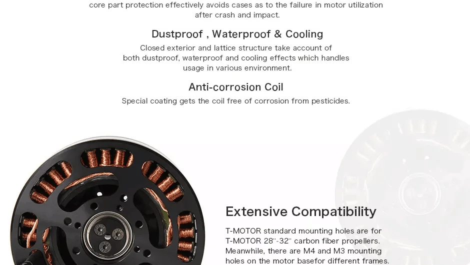 T-motor Pin P80iii Kv100 Kv120 Kv170 Drone Quadcopter Sprayer Giant ...