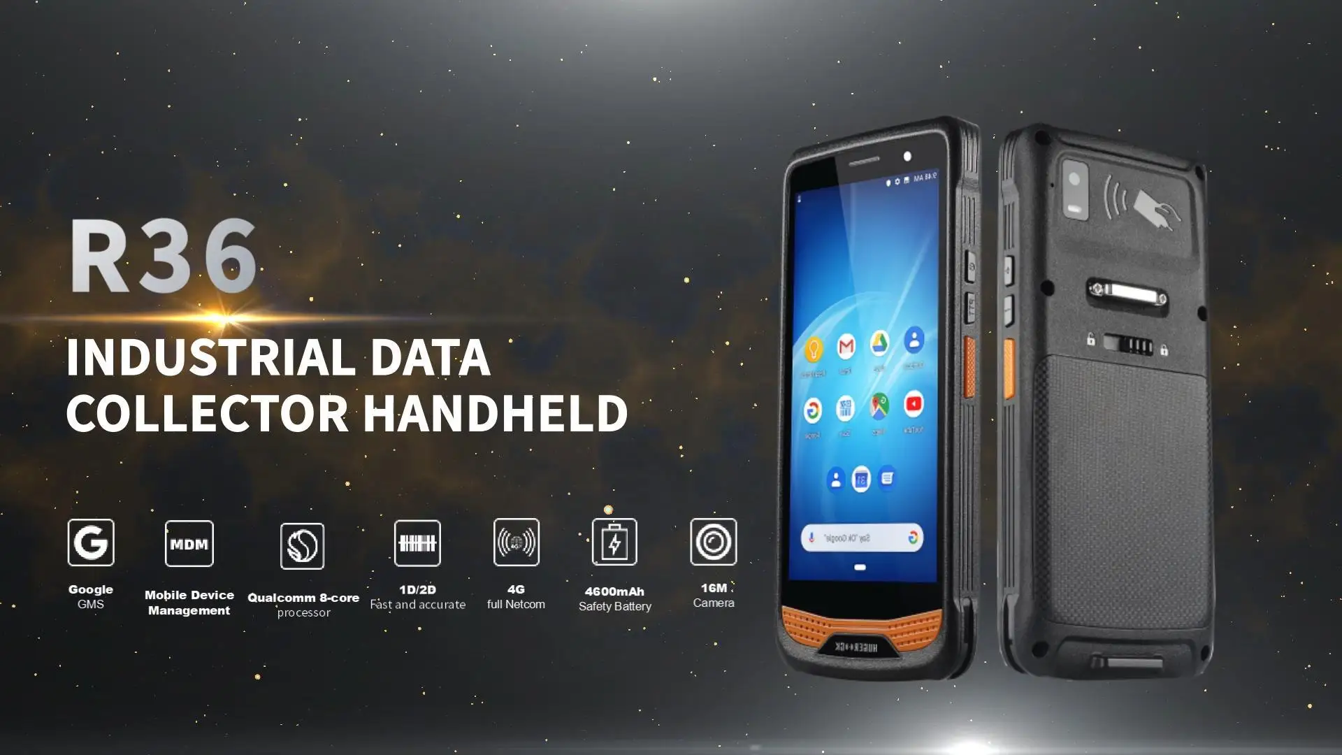 Hugerock R36 720*1440 4600mah Big Battery Gsm Ic Card Nfc Reader ...