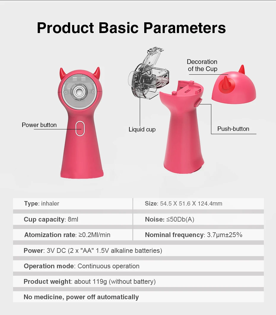 Medical Cartoons Portable Nebulizer Mini Handheld Inhaler Nebulizer For ...