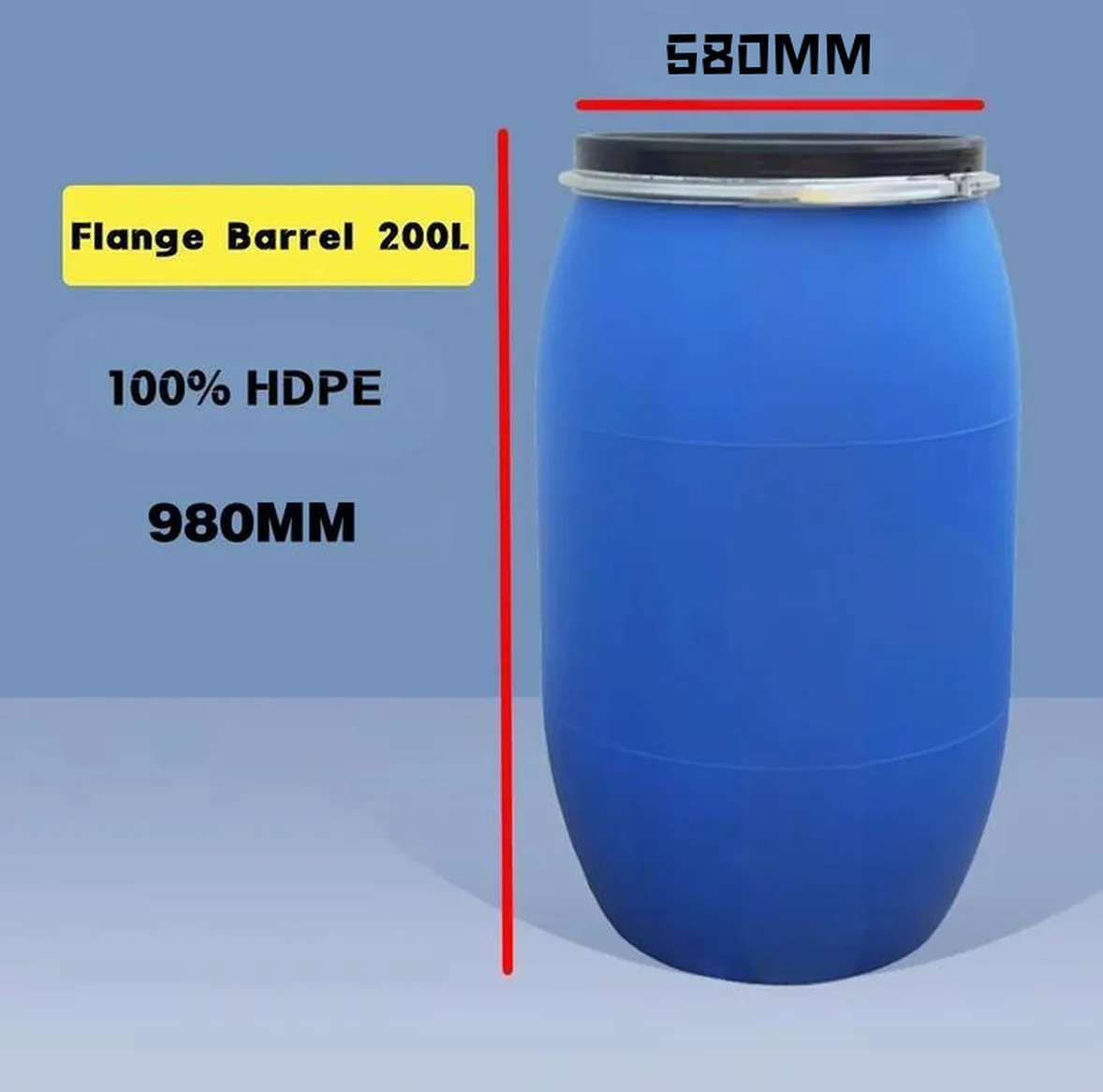 200L Plastic Barrel - Durable & Versatile Storage Solution