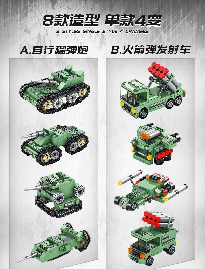 Educational Diy Deformation Robot Bricks Building Blocks Sets Toys ...