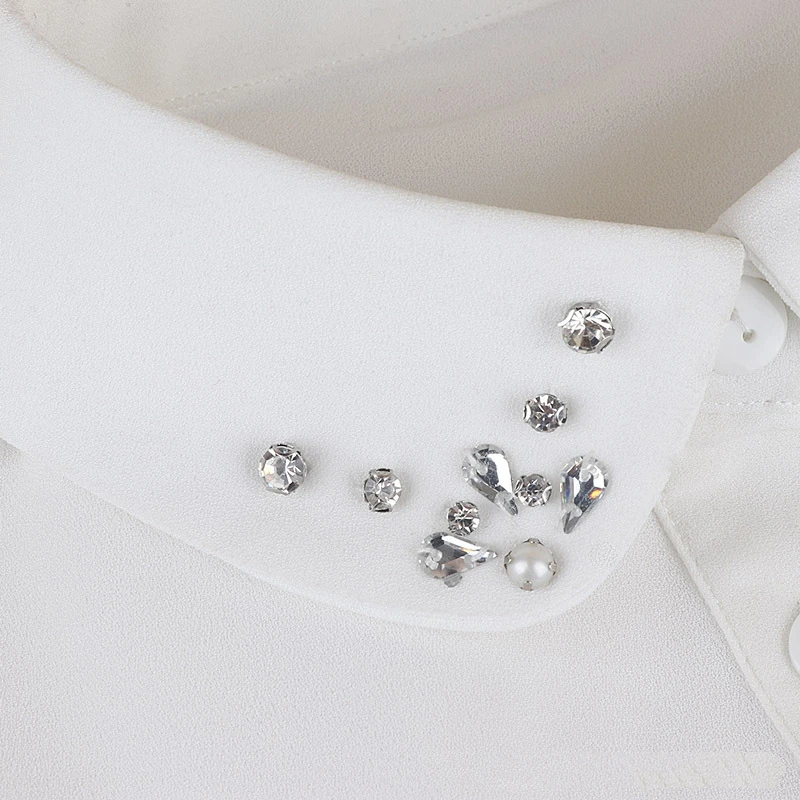 Cheap Detachable Dickey Half Shirt Beaded Rhinestones Butterfly Collar ...