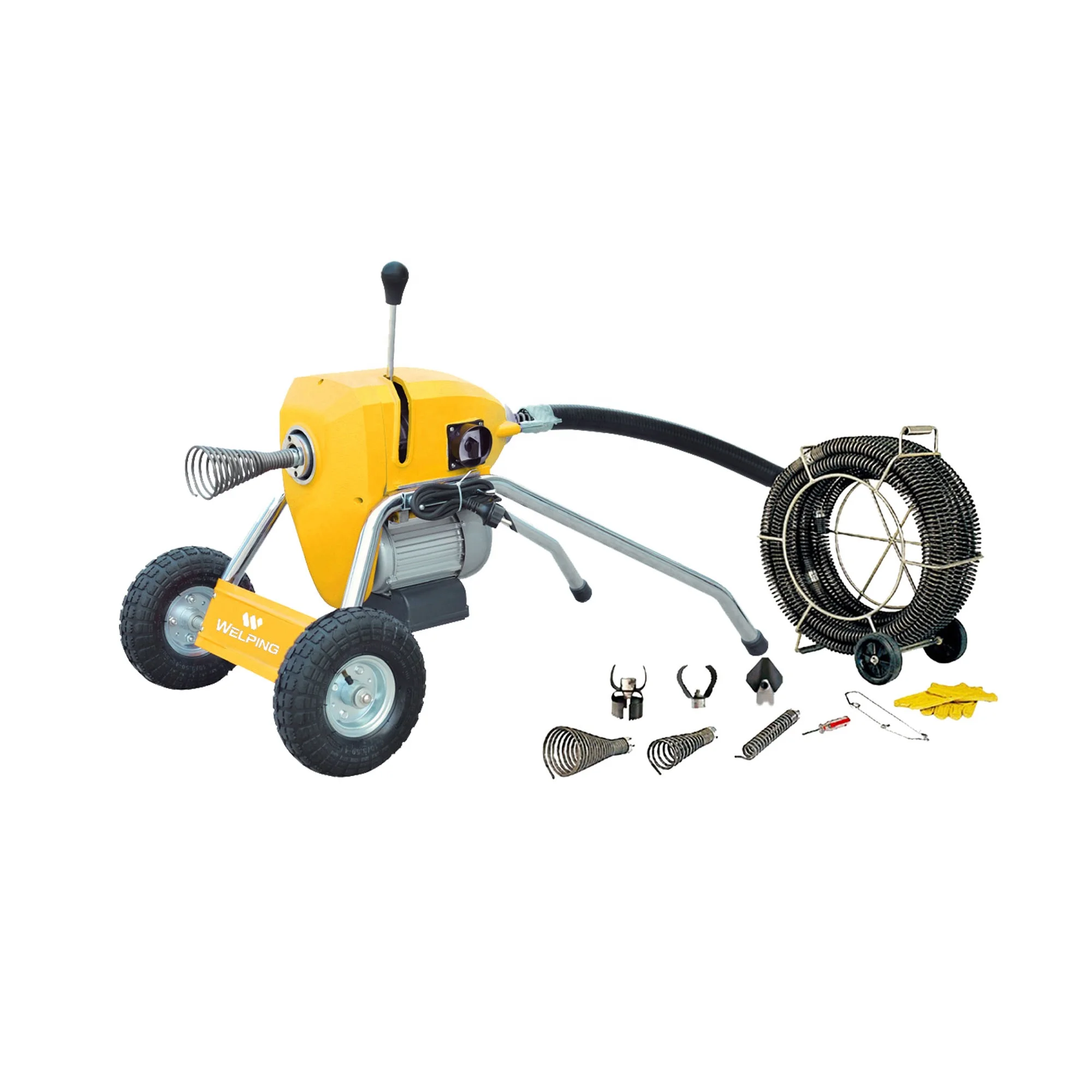 Welping Pipe Drain Cleaning Machine for 2-8inch ,Powerful 1100W Drain ...