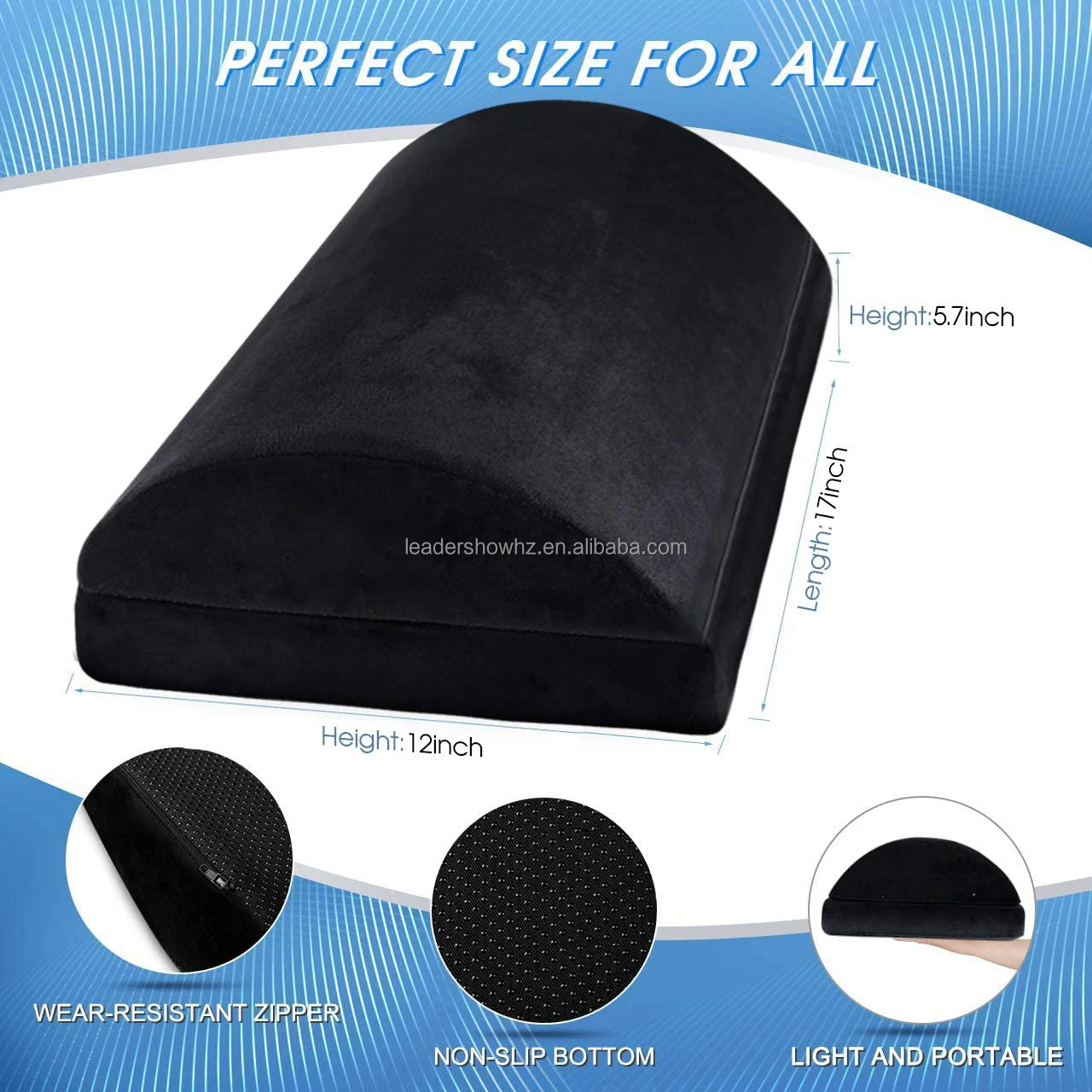 Under Desk Foot Rest - Ergonomic Footrest With Washable Covers Massage ...