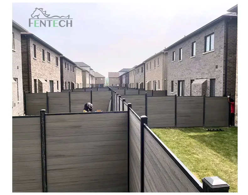 Fentech Fireproof Wpc Fence Panels Waterproof Outdoor Wood Plastic ...