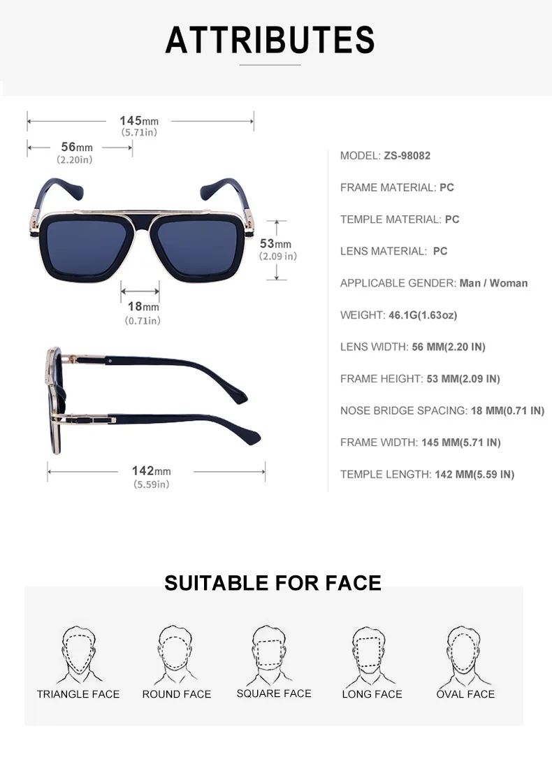 Lbashades 98082 Square Man High Quality Sunglasses 2024 Trendy Designer ...