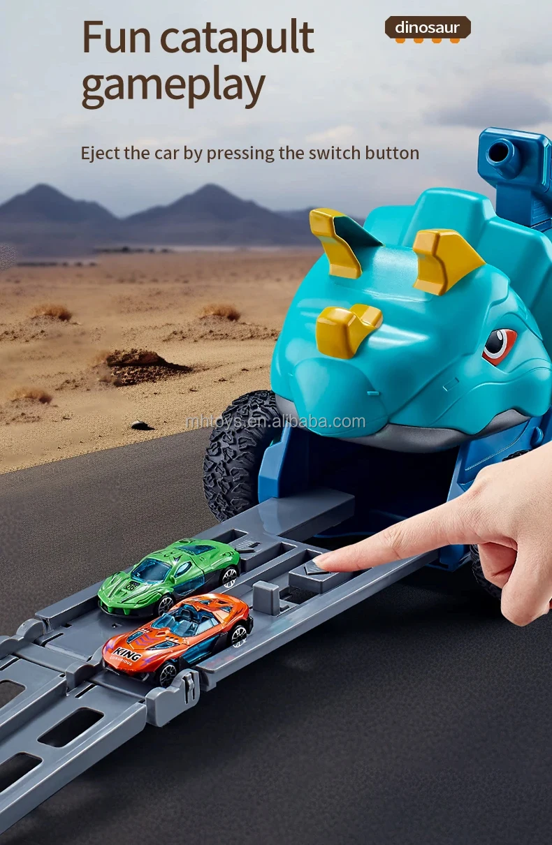 Inertial Catapult Dinosaur Truck Deformed Ejection Foldable Track ...