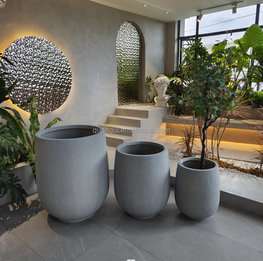 Wholesale Light Weight Fiberglass Flower Pots & Planters