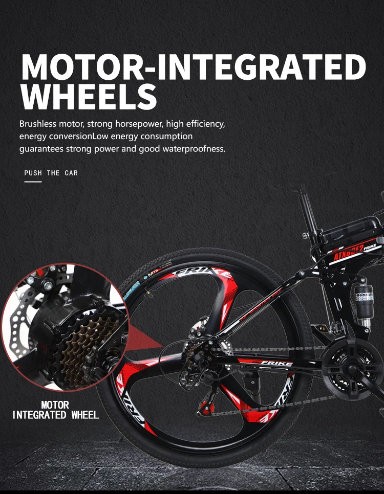 FRIKE Factory Best Selling Folding Integrated Wheel Electric Bicycle ...
