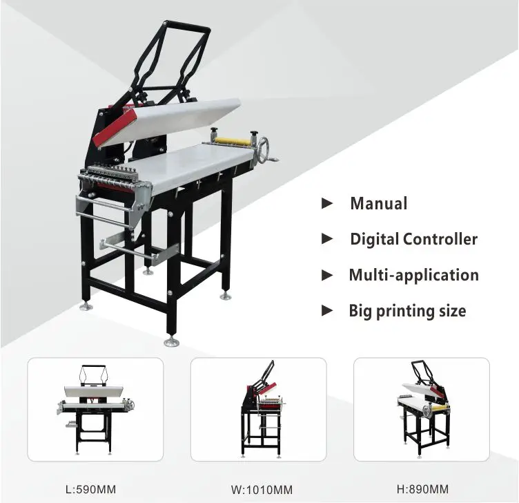 Pneumatic Vinyl Heat Press Small Logo Stamping Heat Transfer Printing ...