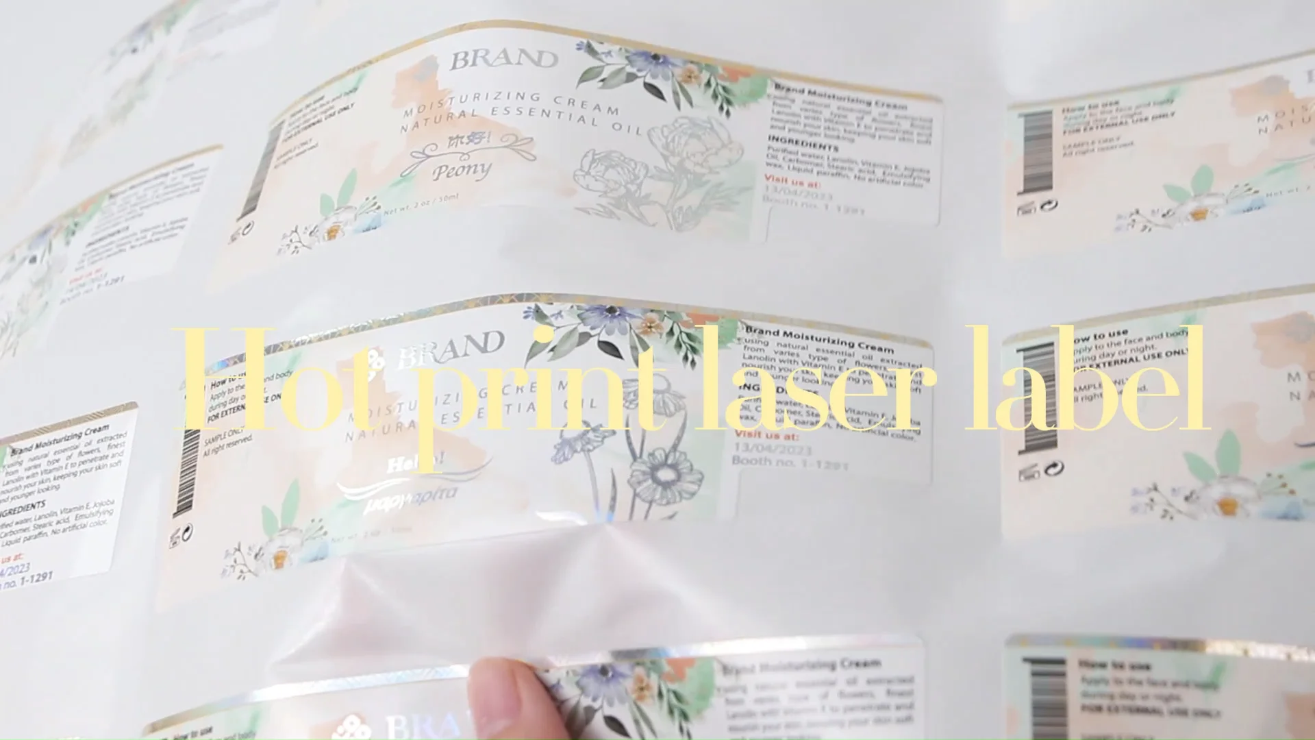 Custom Waterproof Printing Vinyl Logo Adhesive Holographic Foil ...