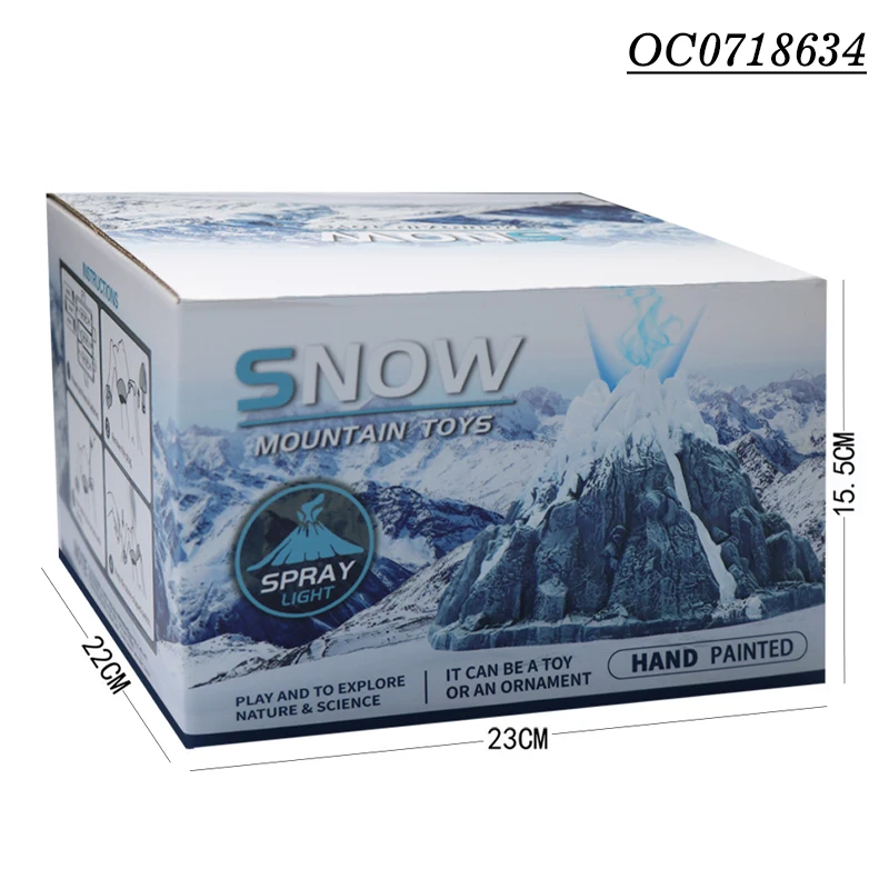 Toys Kids Children Lighted Up Mist Spray New Snow Mountain Model Toys ...
