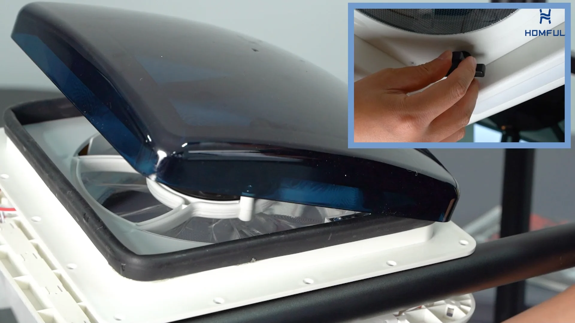 Homful 12v Skylight Rv Accessories Caravan Exhaust Fan Rv Roof Vent Fan ...