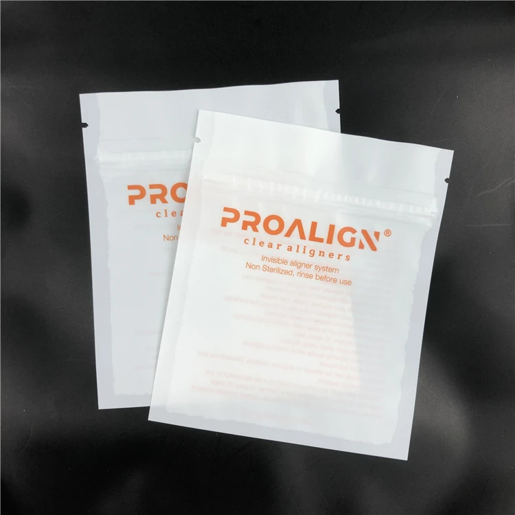 Custom Printed Matte Packaging Bags with Transparent Zipper